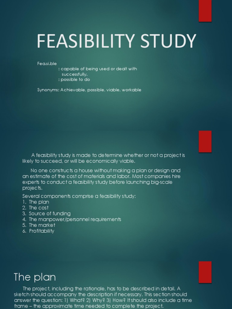 Comprehensive Feasibility Study Guide | PDF | Feasibility Study | Employment