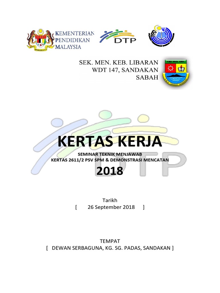 Kertas Kerja Seminar PSV k2 2018 | PDF