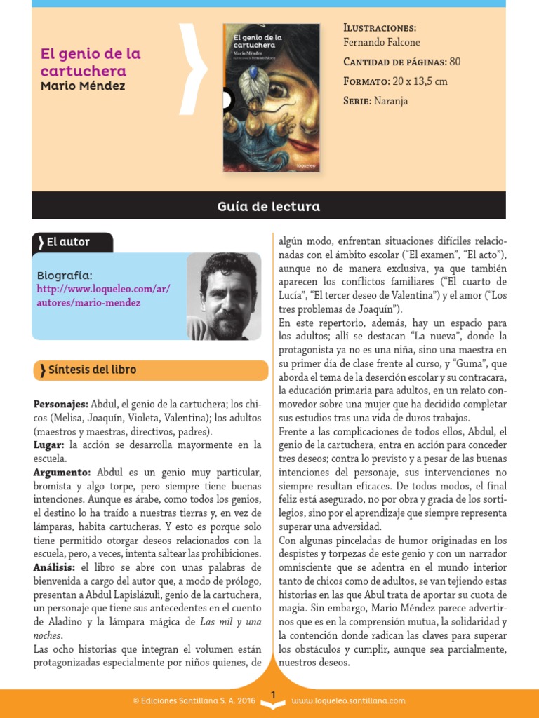 Guía de Trabajo - El Genio de La Cartuchera | PDF | Genios | Narrativa Guía de Trabajo - El Genio de La Cartuchera | PDF | Genios | Narrativa
