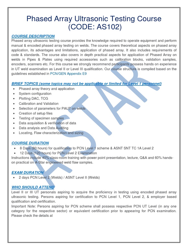 PAUT Catalogue | PDF | Verification And Validation | Nondestructive Testing