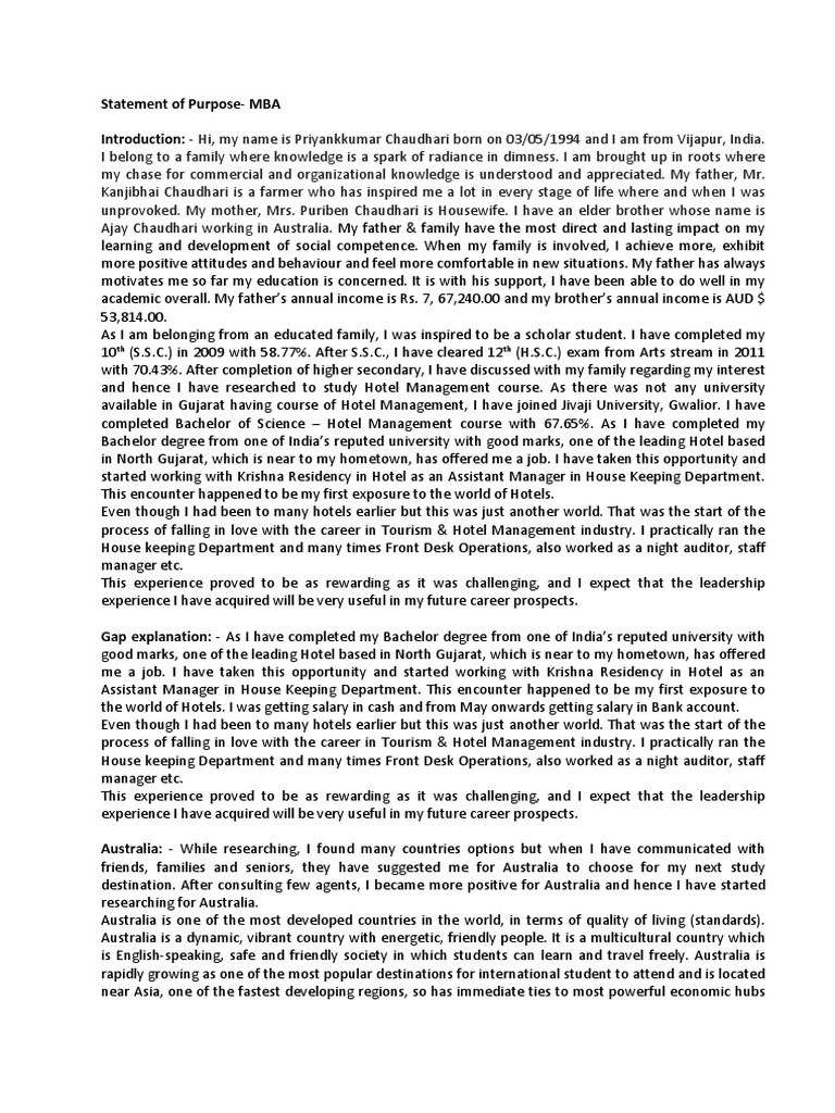 Research Paper For Sop | PDF | Master Of Business Administration ...