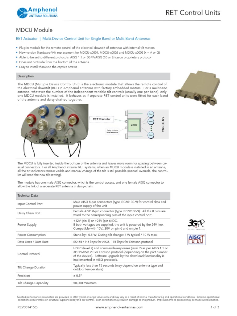 RET MDCU Module PDF | PDF | Electrical Connector | Power Supply