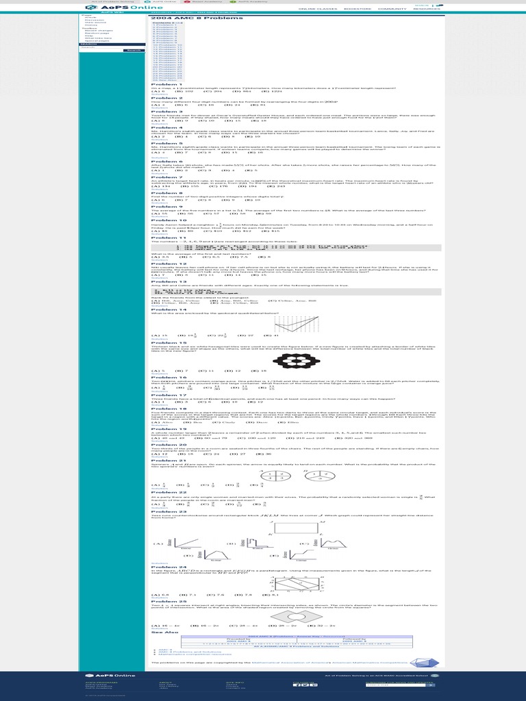 Amc8 2004 | PDF | Rectangle | Elementary Geometry