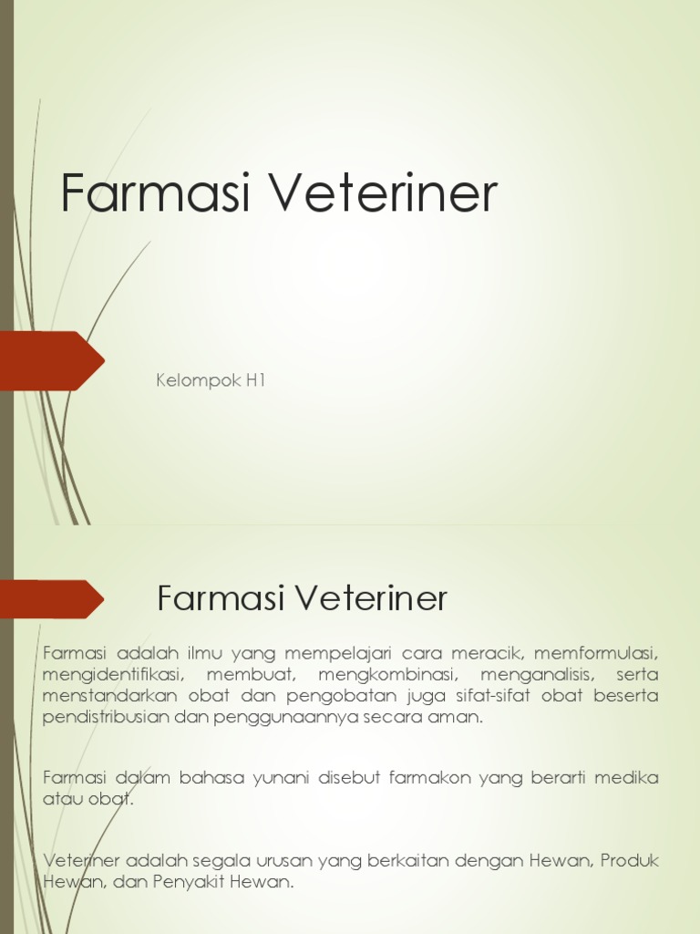 Farmasi Veteriner | PDF