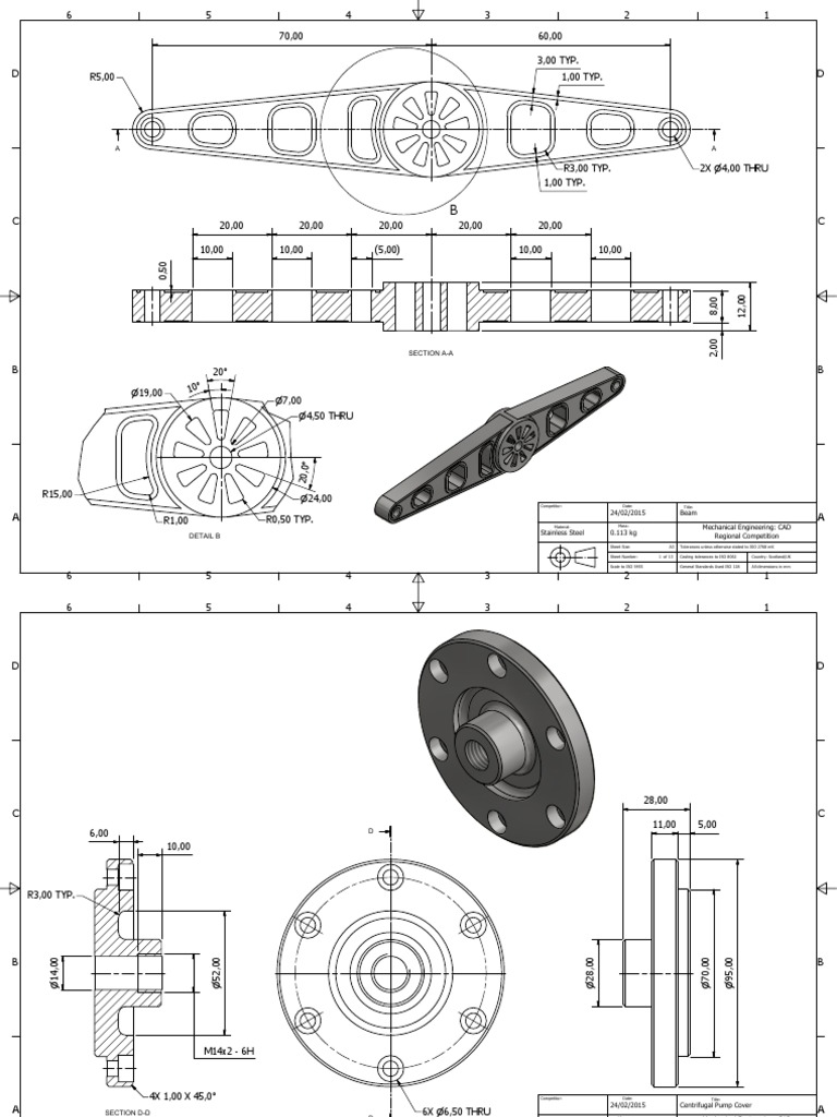 Mechanical Engineering Cad Drawings | Download Free PDF | Engineering ...