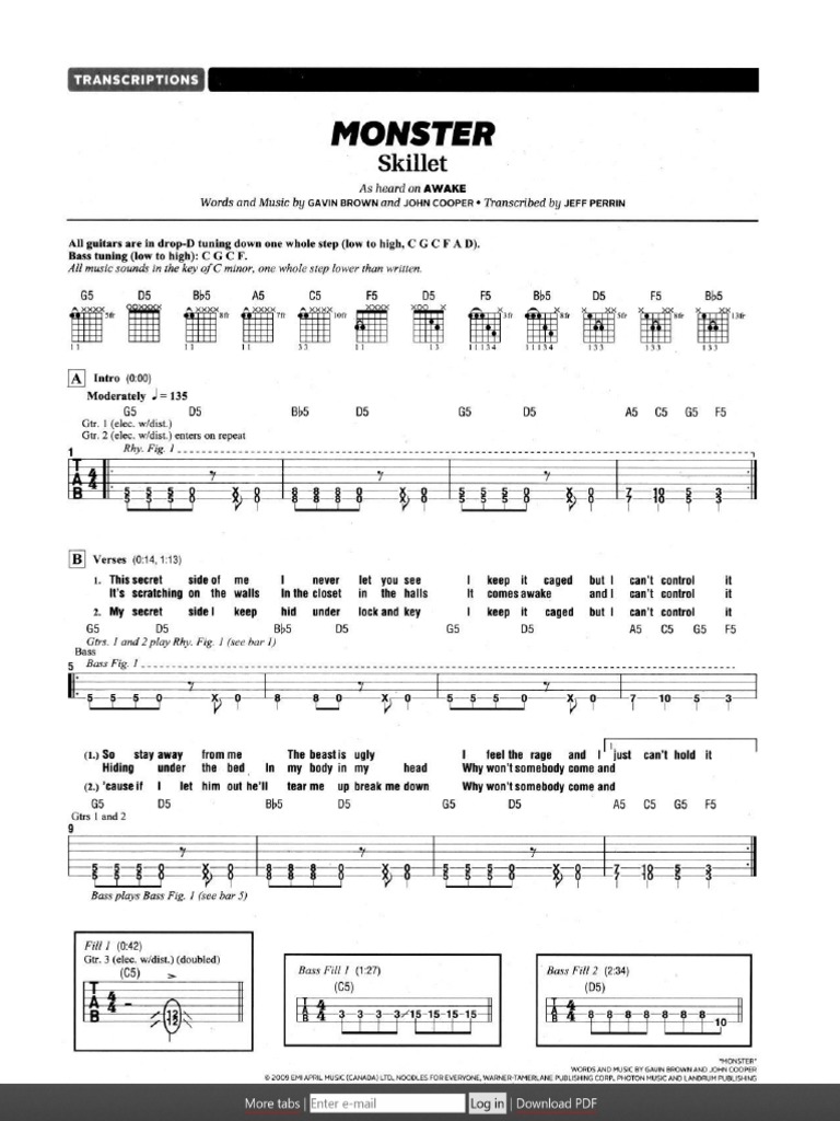 Monster Guitar Chords