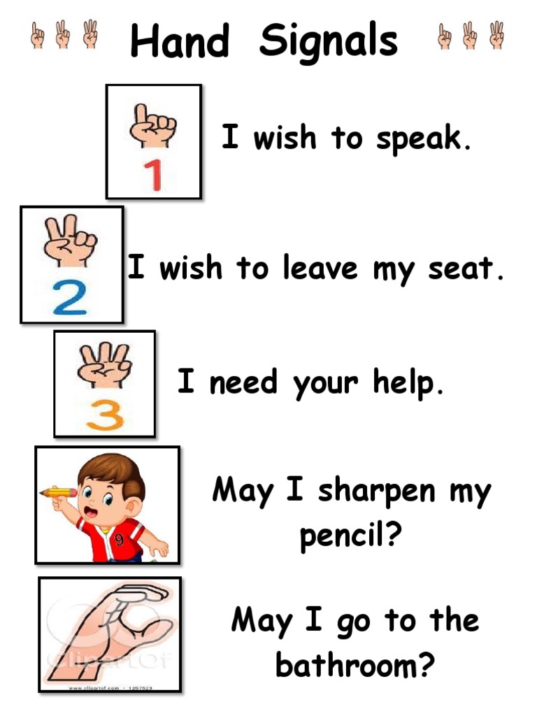 Hand Signals Word