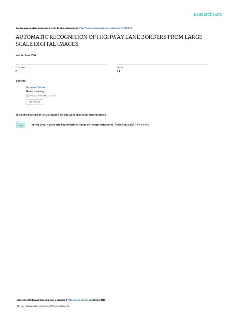 Recognition of Lane Borders | PDF | Teaching Mathematics | Science