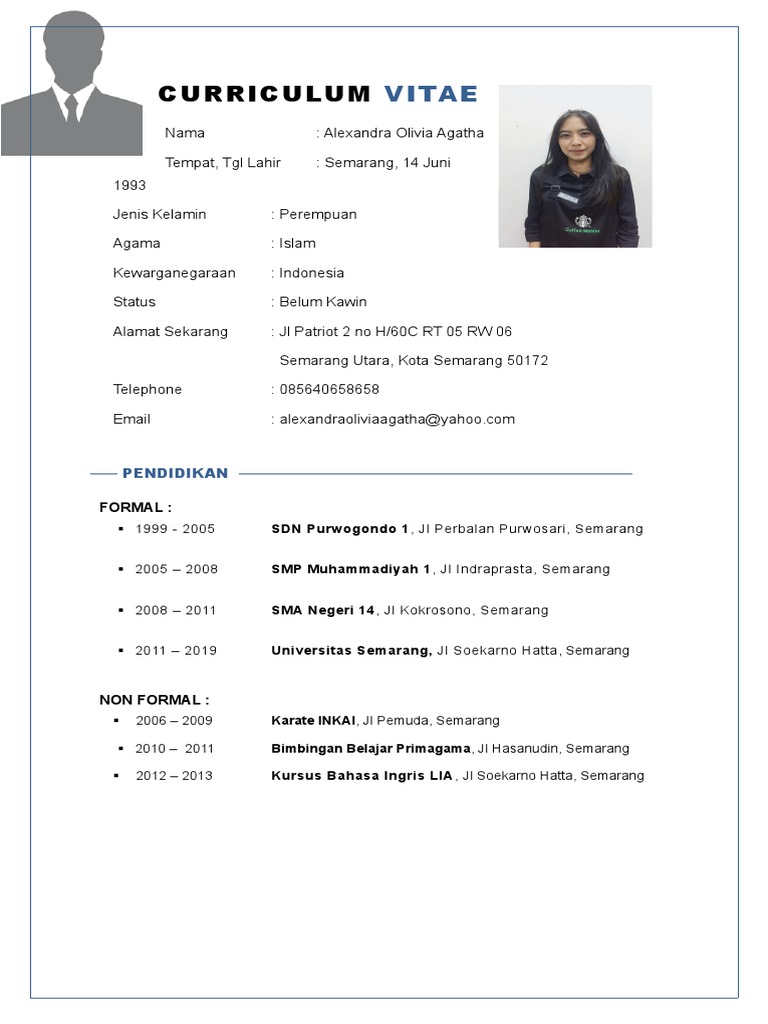 Contoh CV Lexa - Odt | PDF