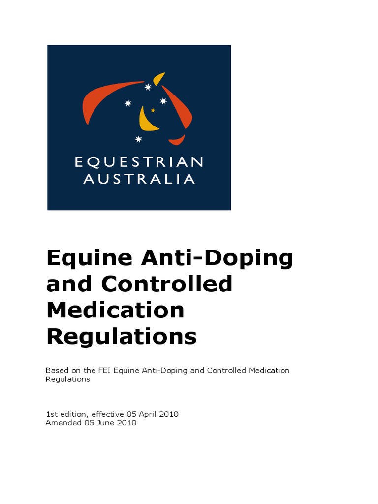 Equine Anti Doping Regulations | PDF | Doping In Sport | Burden Of ...