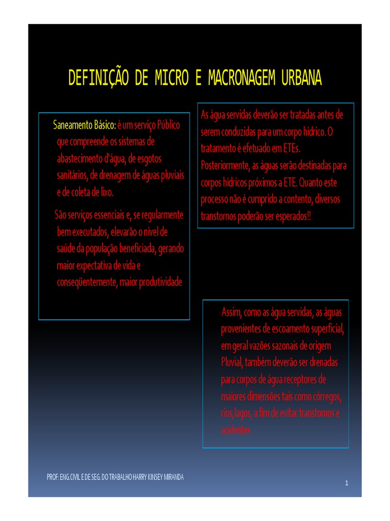 Definição de Micro e Macro Drenagem | PDF | Enchente | Planejamento urbano