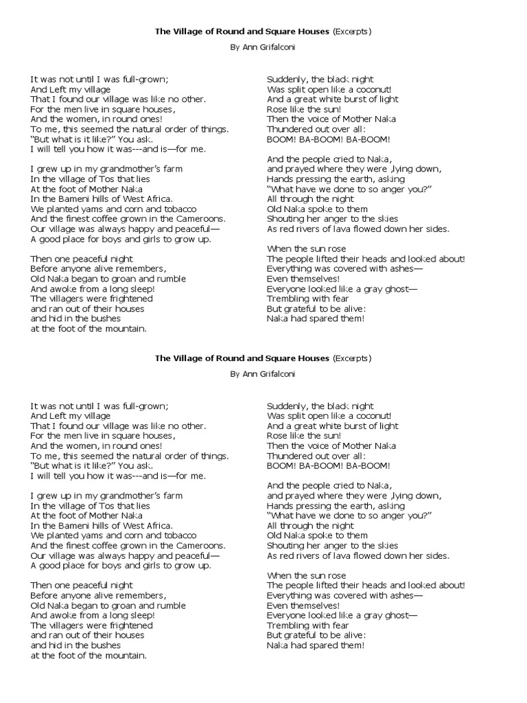 The Village of Round and Square Houses | PDF