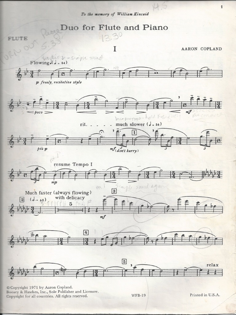 Copland Duo, Flute & Piano | PDF