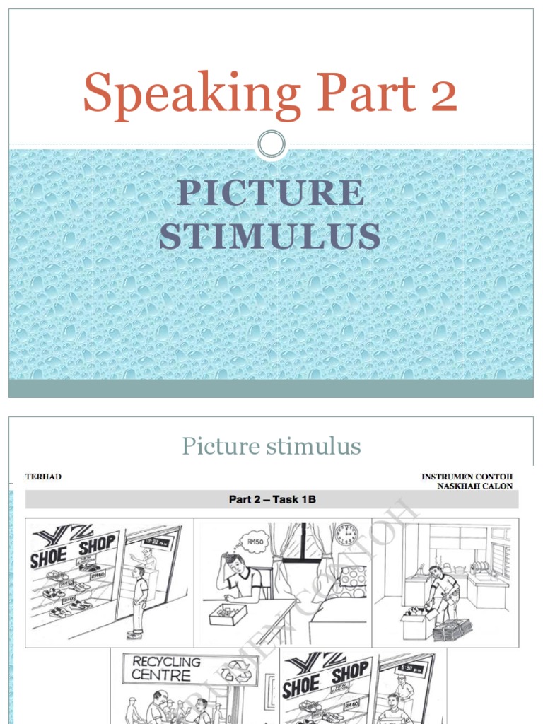 Picture Stimulus Guide for Speaking Part 2 | PDF
