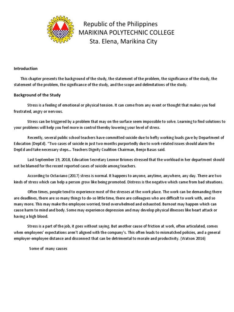 Republic of The Philippines Marikina Polytechnic College Sta. Elena ...