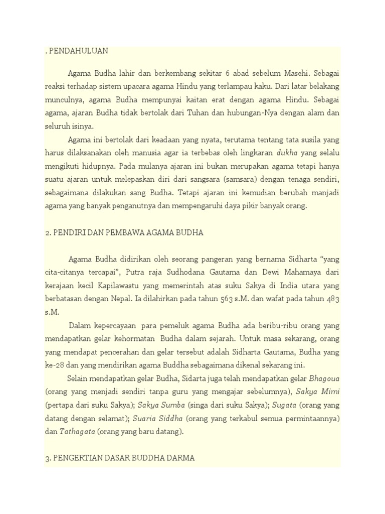Sejarah dan Pengertian Agama Buddha | PDF