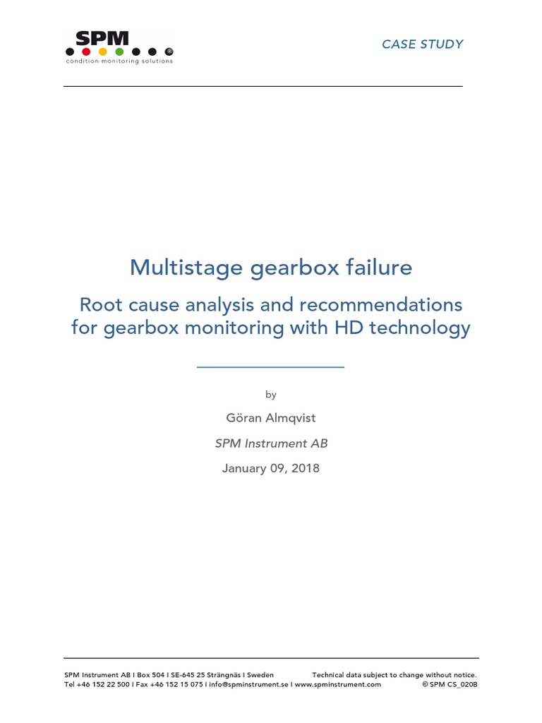 Gearbox Failure | PDF | Transmission (Mechanics) | Bearing (Mechanical)