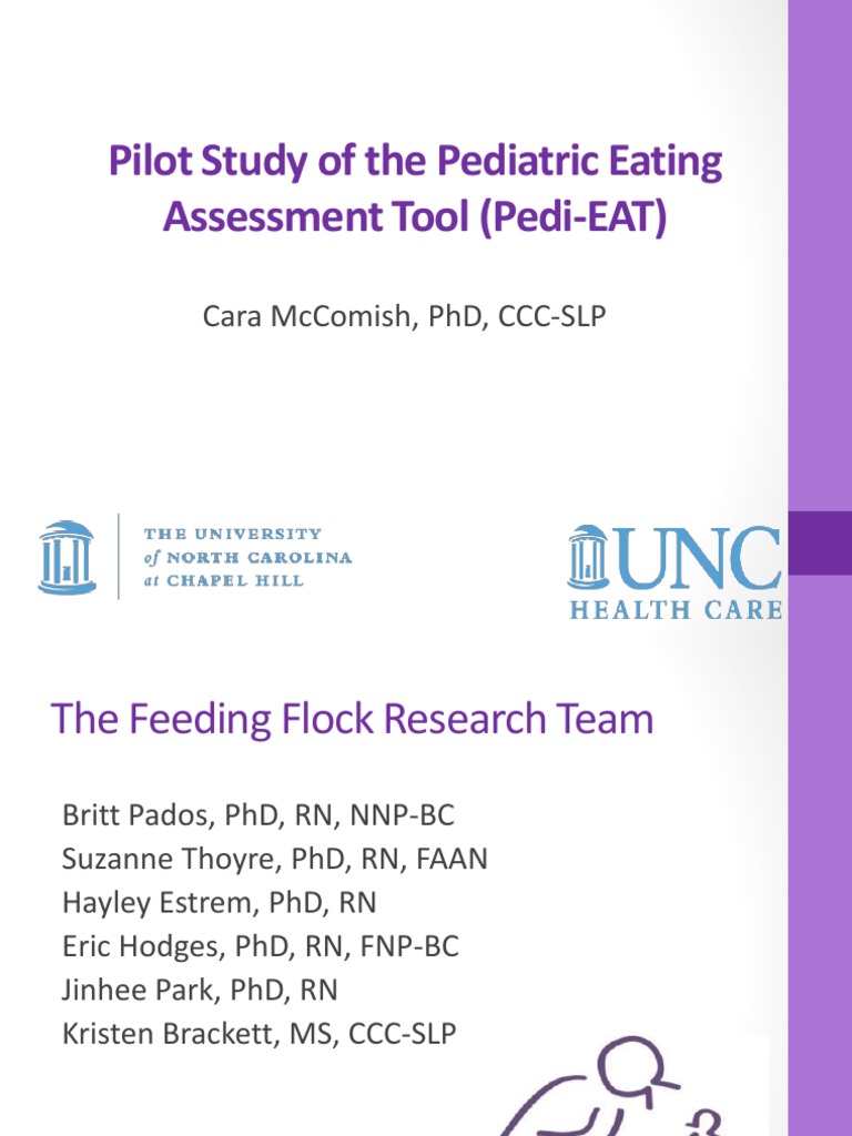 Pilot Study of The Pediatric Eating Assessment Tool Pedi EAT | PDF | Medical Record | Foods