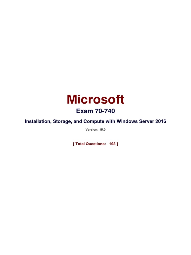 70 740 | PDF | Hyper V | Active Directory