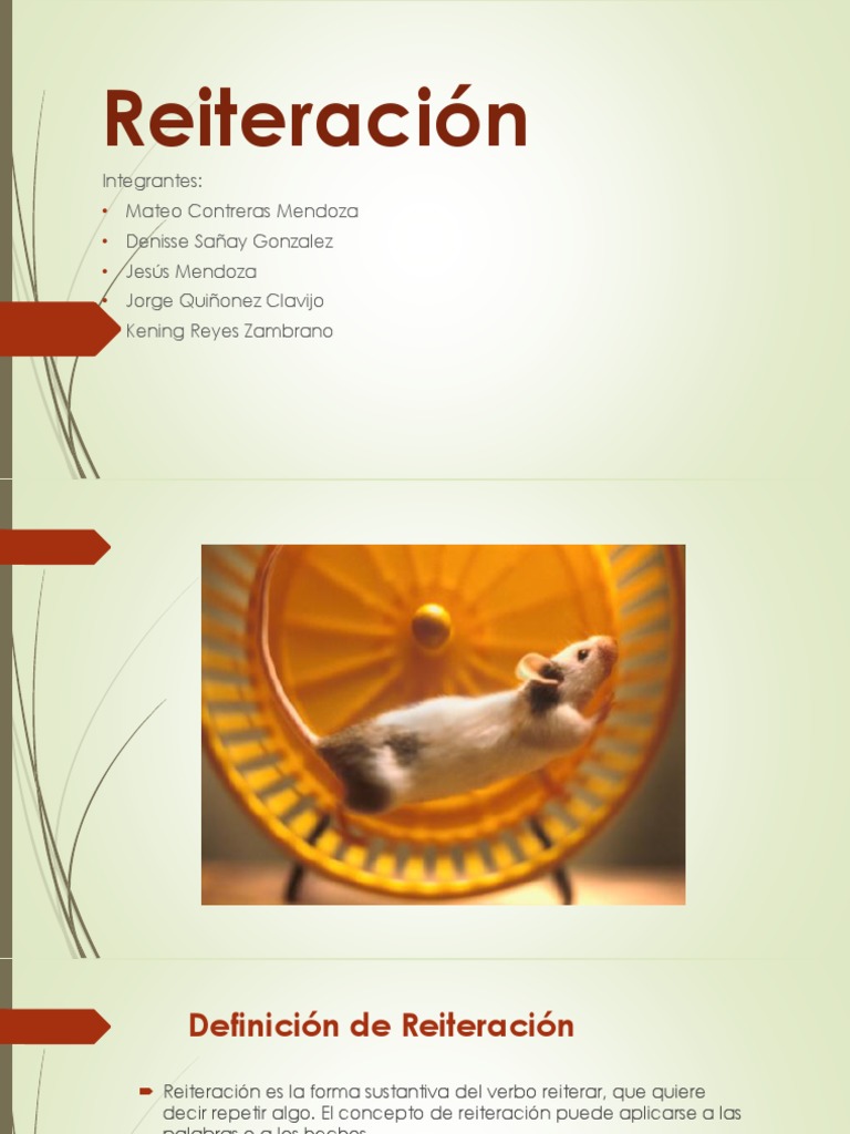 Reiteración PDF | PDF | Artes del Lenguaje y Comunicación