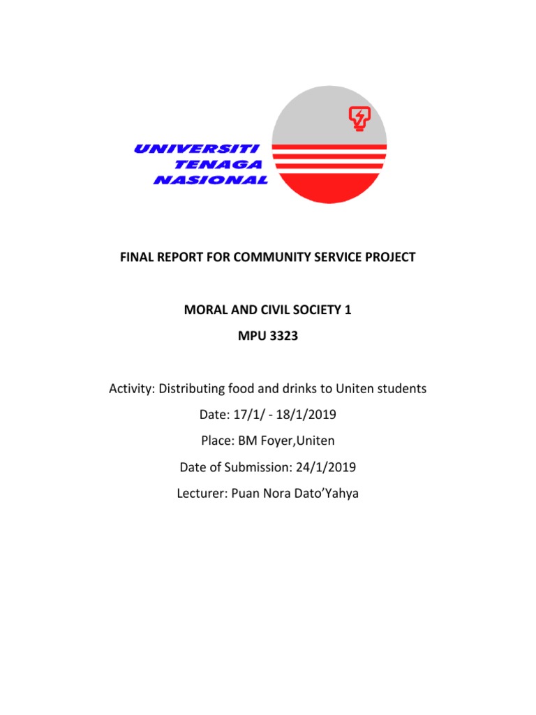 Final Report For Community Service Project | PDF | Food And Drink | Foods