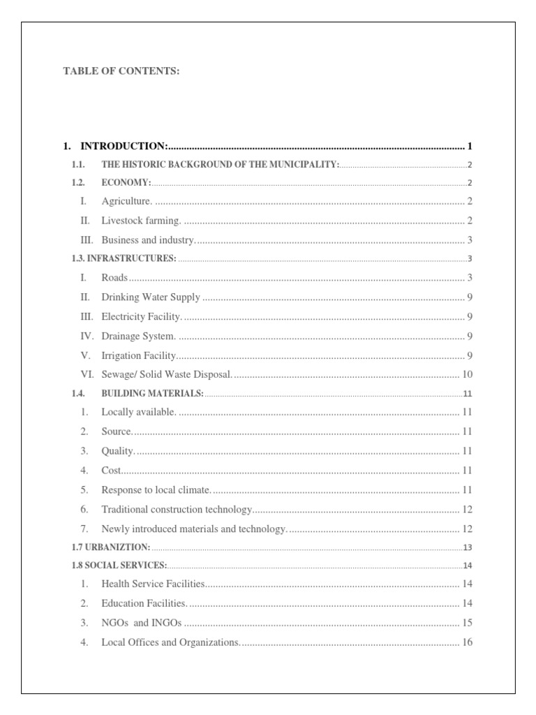 Settlement Report Final | PDF | Drainage | Agriculture