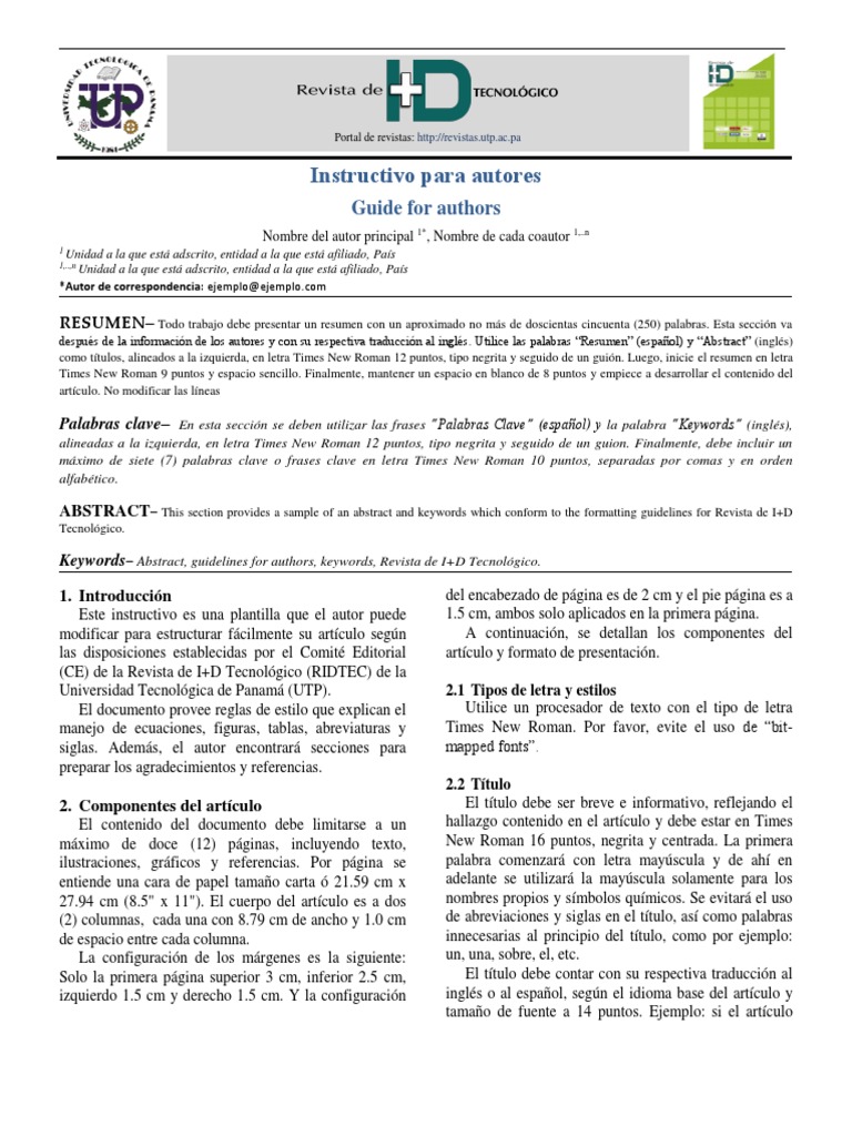 Formato de Artículos | PDF | Investigación y desarrollo | Publicación