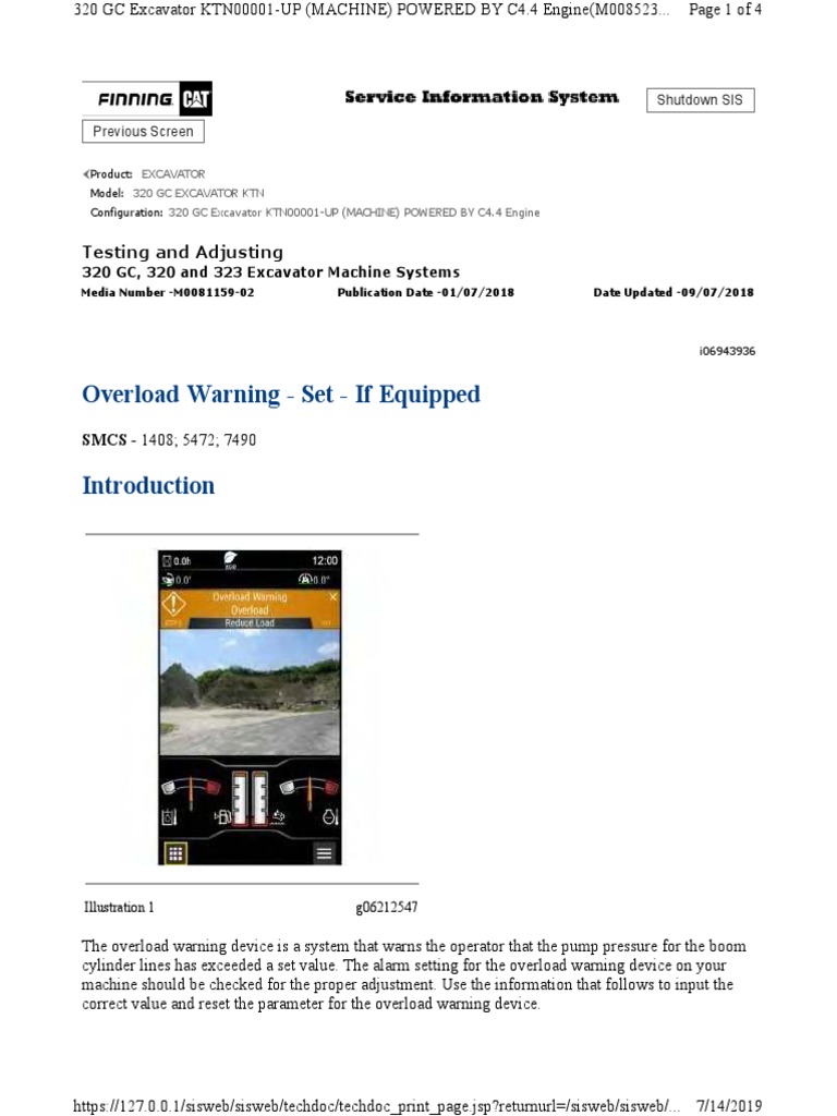 Overload Warning - Set - If Equipped: Testing and Adjusting | PDF ...