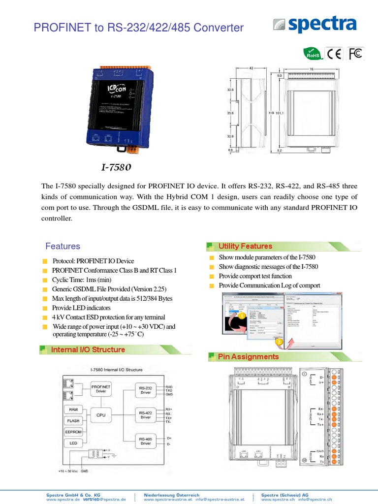 PROFINET To RS-232/422/485 Converter | PDF | Electronics | Physical ...