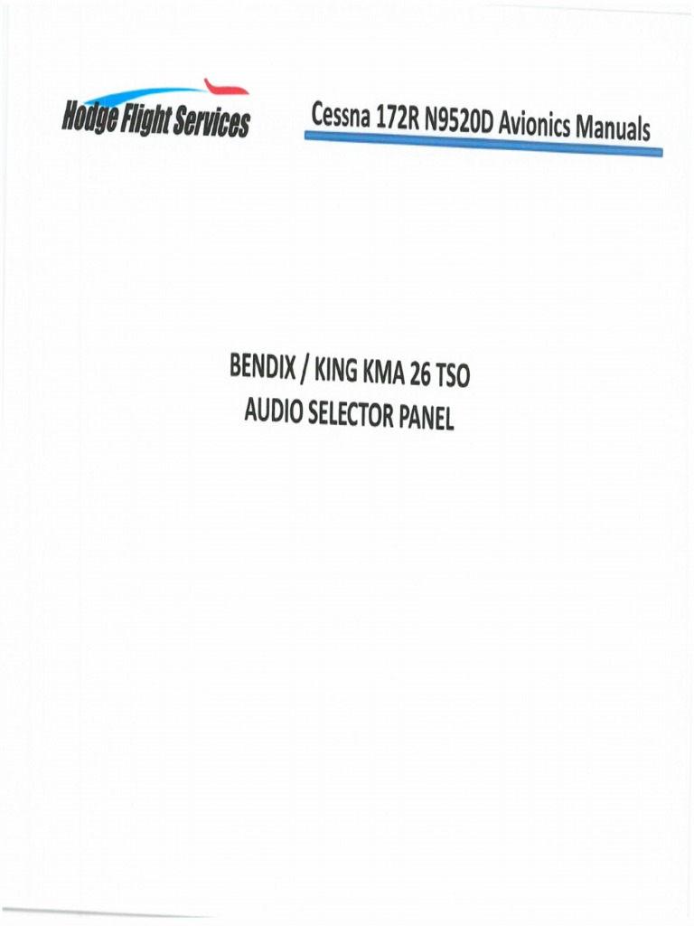 Bendix King KMA 26 Audio Selector Panel | PDF | Business