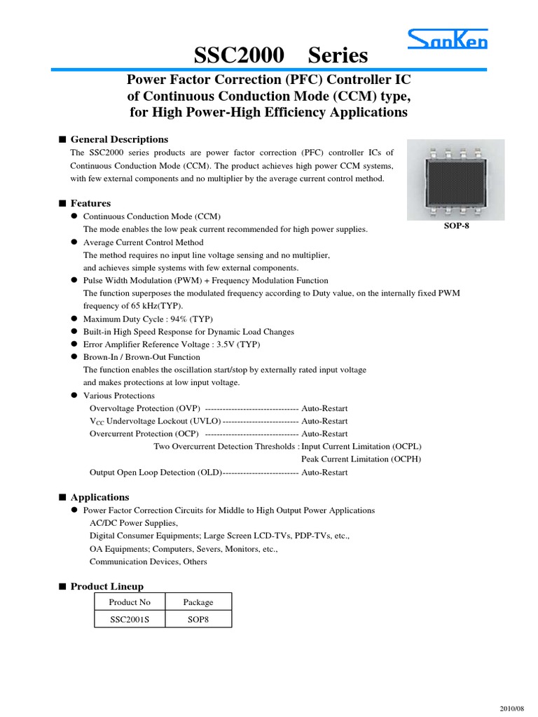 CCM PFC Controller IC for High Power Efficiency Apps | PDF | Power ...