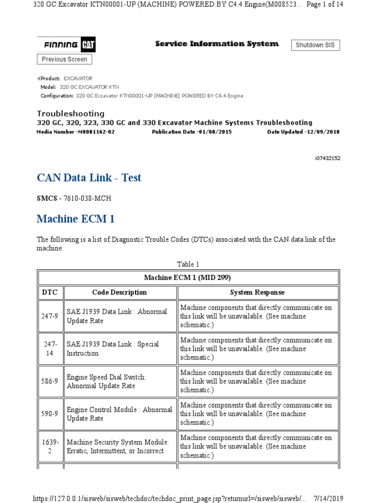 CAN Data Link - Test: Troubleshooting | PDF | Electrical Connector | Switch