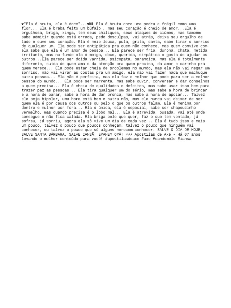 Ela é filha de Oya | PDF