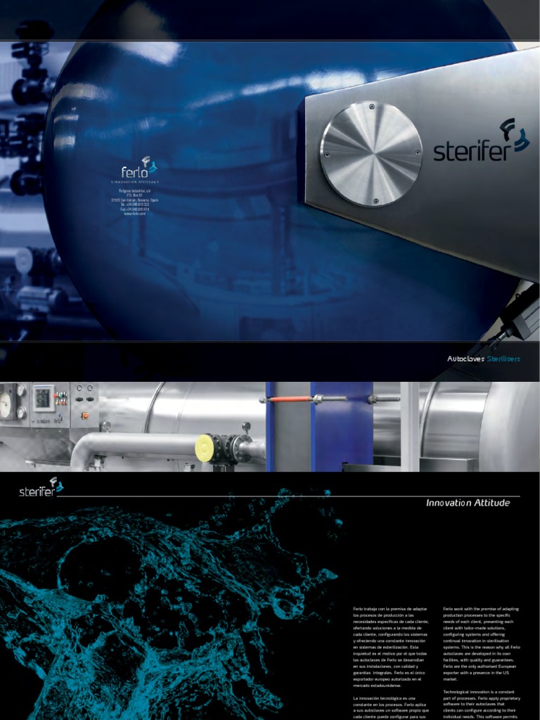 Sterifer Catalog v1 Autoclaves Ferlo | PDF | Software | Agua