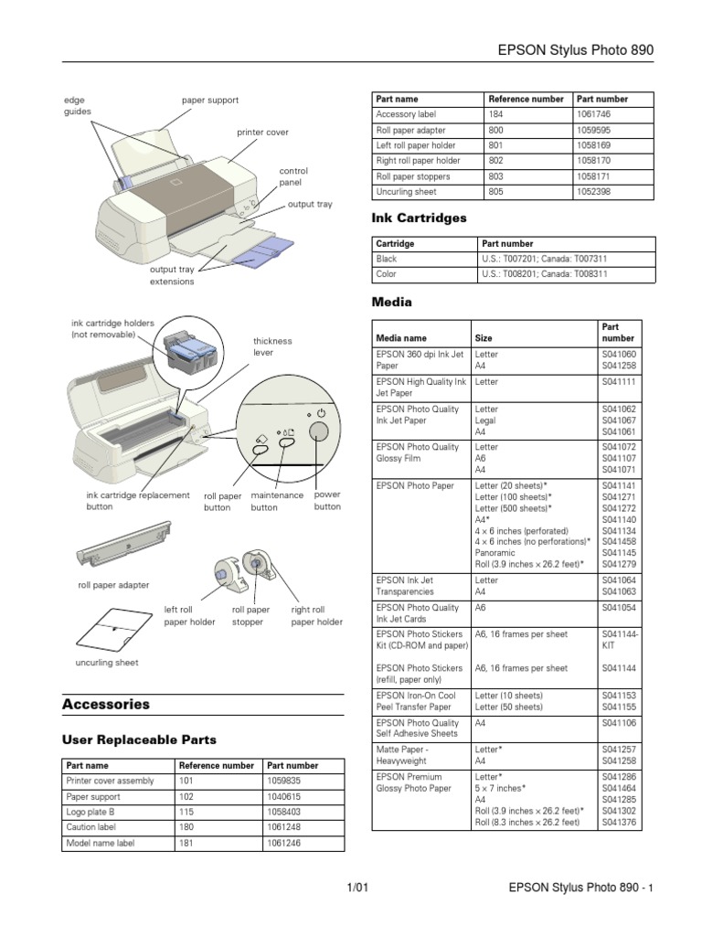 Ink Cartridges: EPSON Stylus Photo 890 | PDF | Printer (Computing) | Office Work
