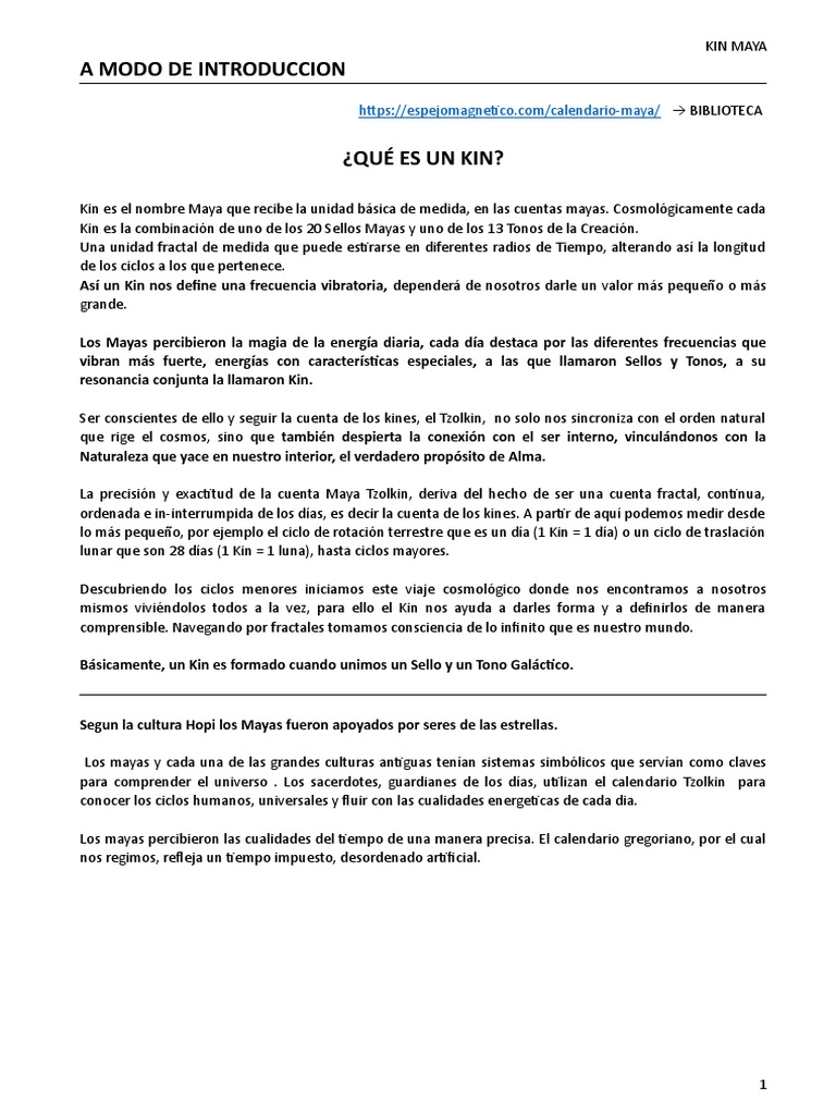 Kin Maya | PDF | Civilización maya | Vida