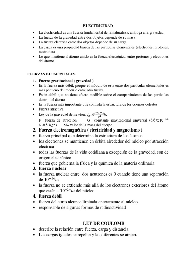 Electricidad Fisica Jose Rodelo | PDF | Fuerza | Gravedad