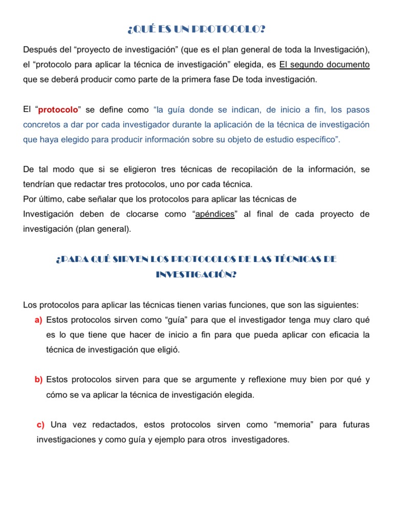 Que Es Un Protocolo | PDF