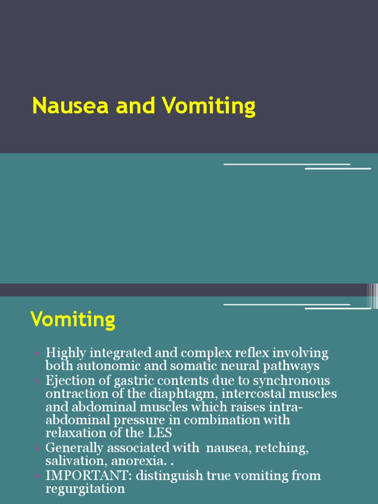 Nausea and Vomiting Slides | PDF