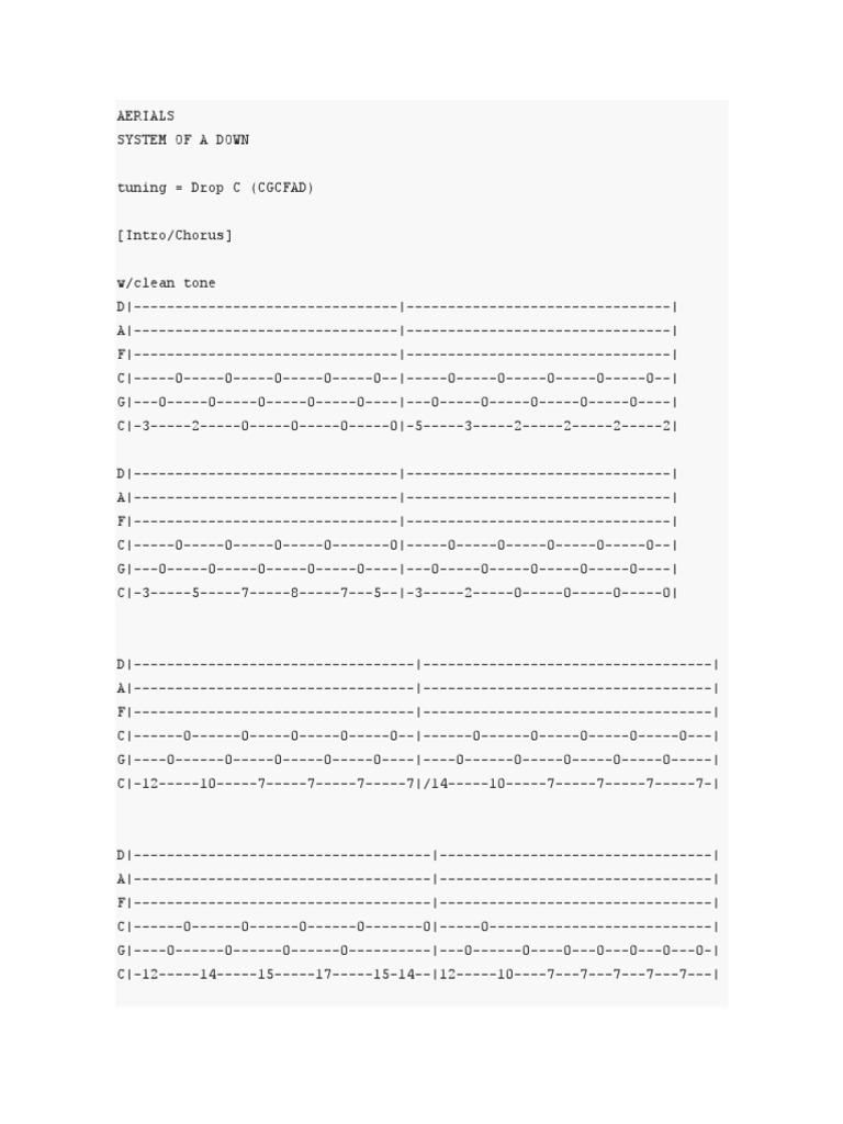Aerials - System of A Down | PDF | Songs | Musical Forms