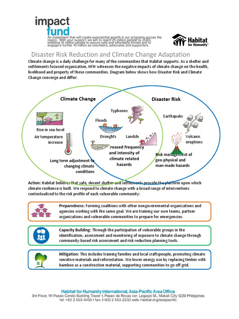 Disaster Risk Reduction and Climate Change Adaptation | PDF | Emergency ...