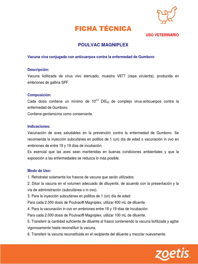 FT Poulvac Magniplex | PDF | Vacunas | Ciencias de la Salud