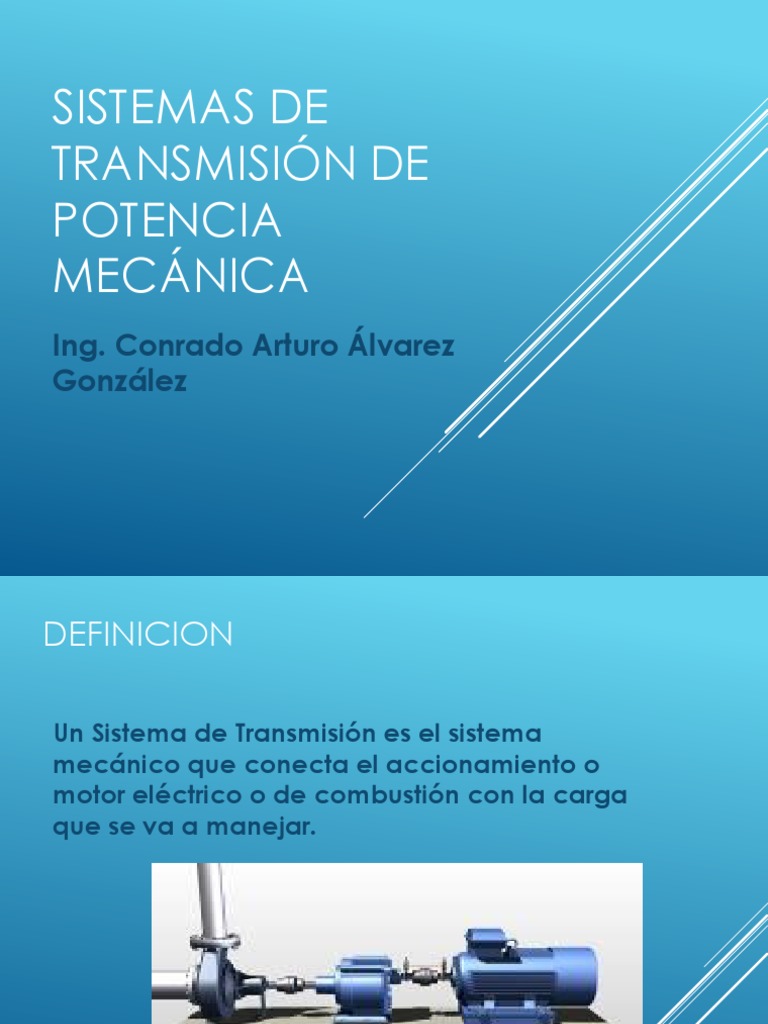 Transmisión de Potencia Mecánica | PDF | Engranaje | Máquinas
