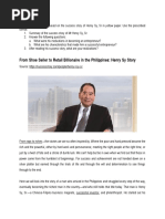 Biography Henry Sy | PDF | Philippines | Makati