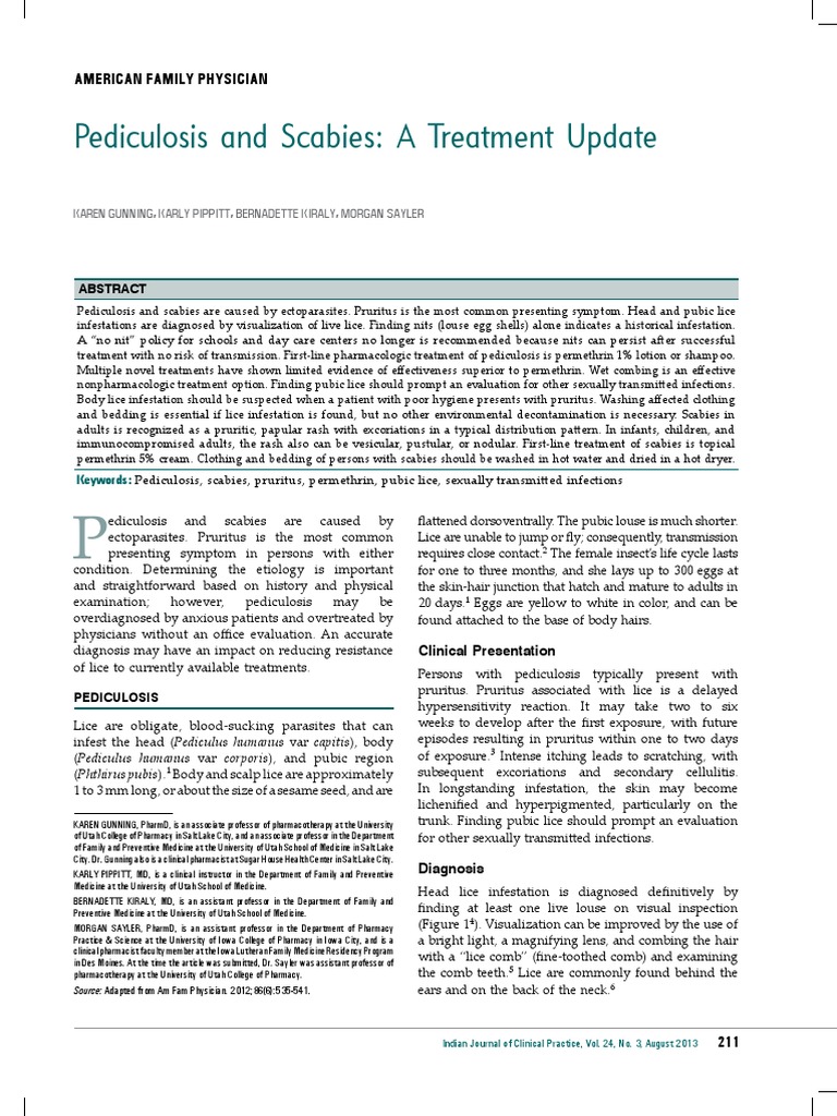 Management Pediculosis Treatment PDF | PDF | Medicine | Wellness