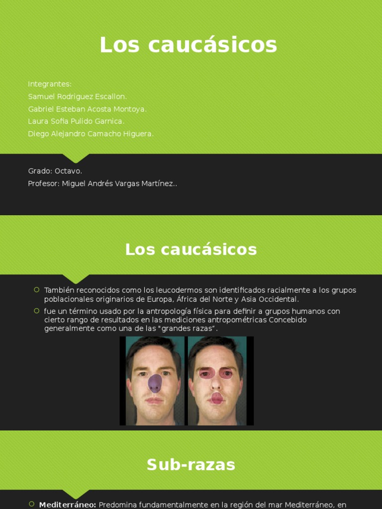 Características de los Caucásicos | PDF | Gente blanca | Tipología ...