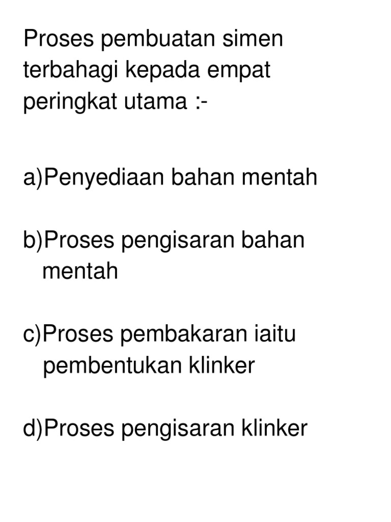 Proses Membuat Simen | PDF | Griya & Taman