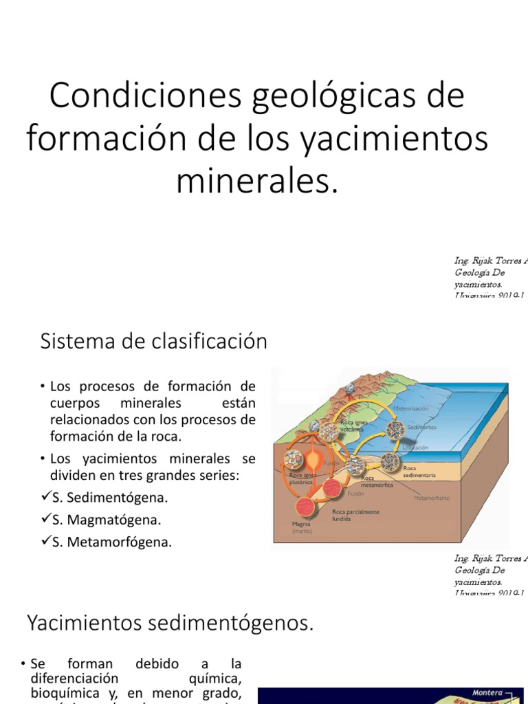 Condiciones Geológicas de Formación de Los Yacimientos Minerales | PDF ...