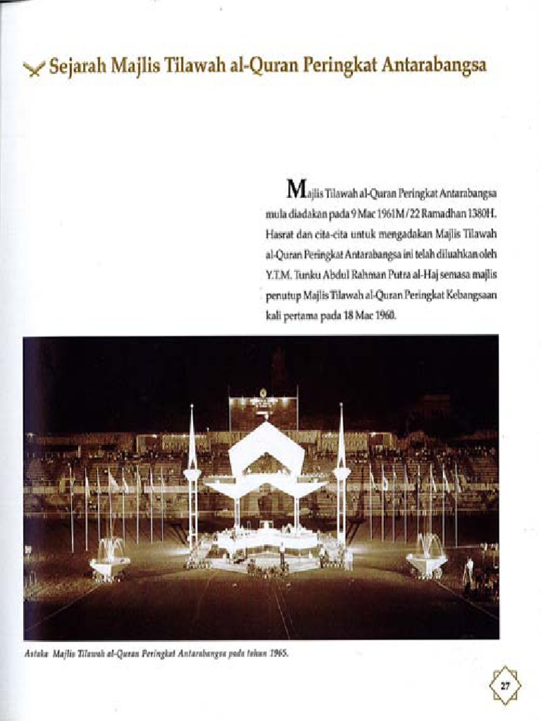 Sejarah Musabaqah Al Quran Di Malaysia | PDF