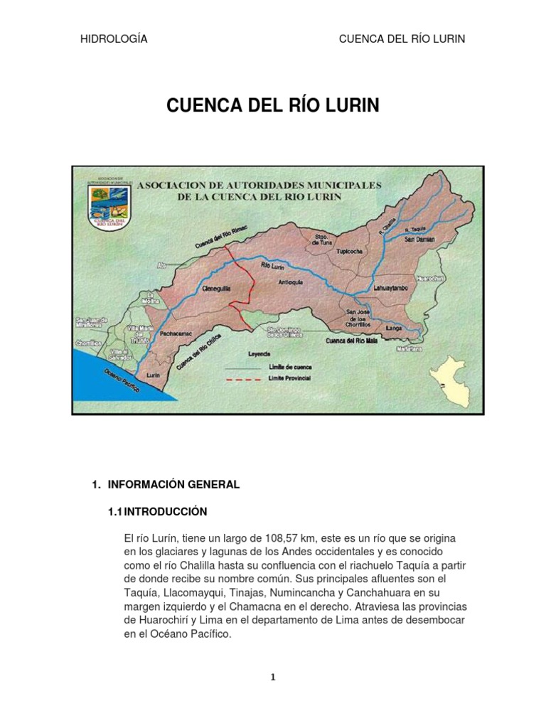 Cuenca Del Rio Lurin | PDF | Río | Hidrología